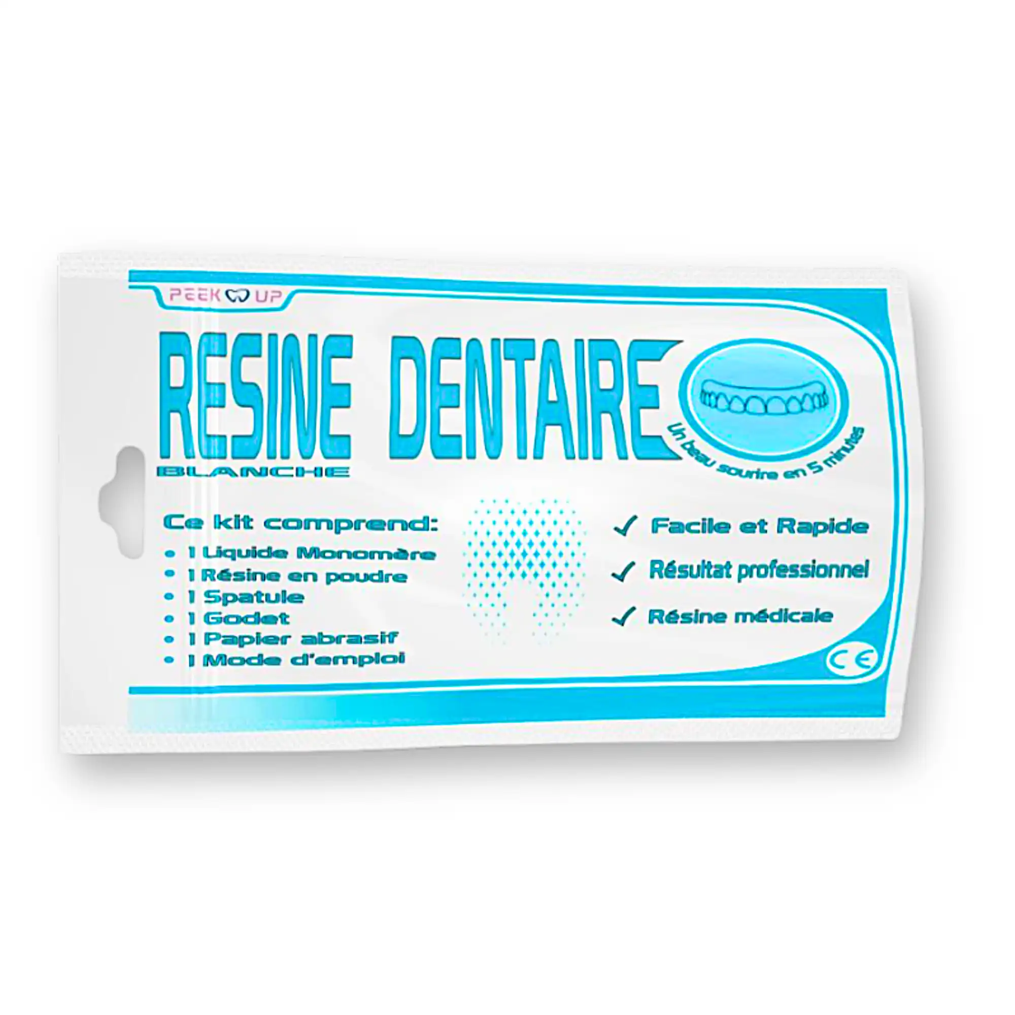 Résine dentaire blanche - laboratoire PEEKUP